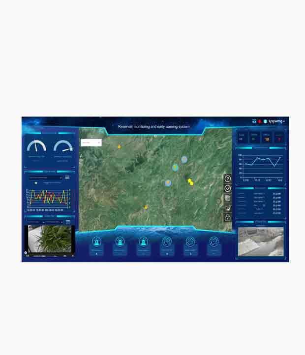 Reservoir water and rainfall management system cloud platform - Hrunan